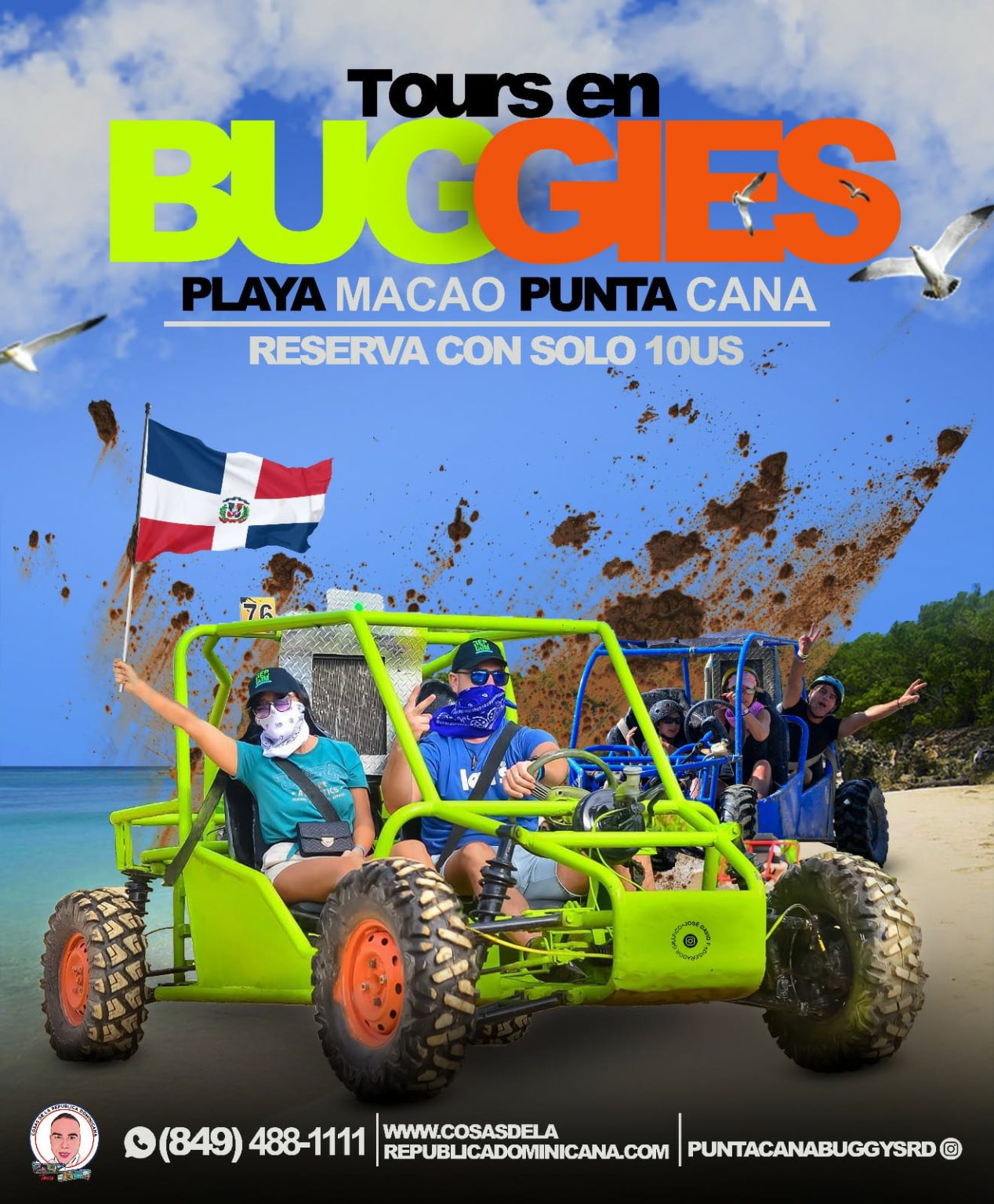 EXCURSIÓN EN BUGGIES | PARQUE ATABEY | PLAYA MACAO PUNTA CANA – Cosas ...